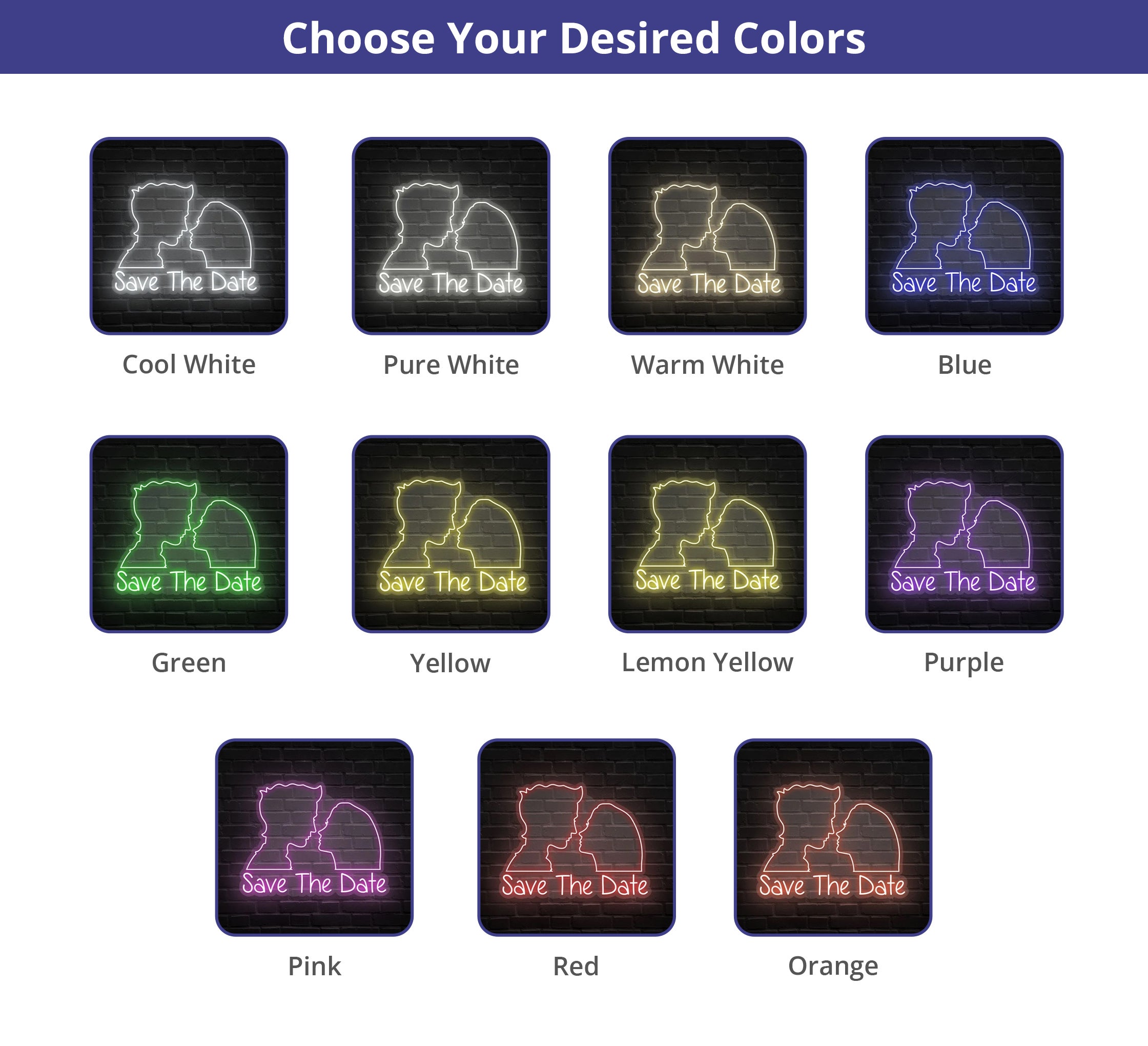 Save The Date Neon Sign Online | Save The Date Neon Sign - Bannerbuzz.ca