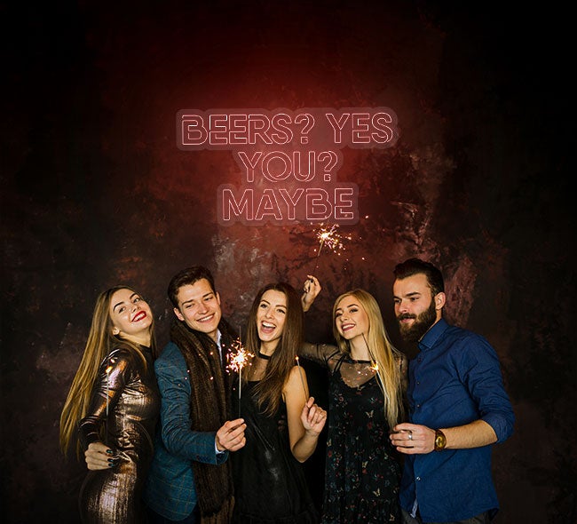 Beers, Yes. You Maybe Neon Sign Online | Beers, Yes. You Maybe Neon ...