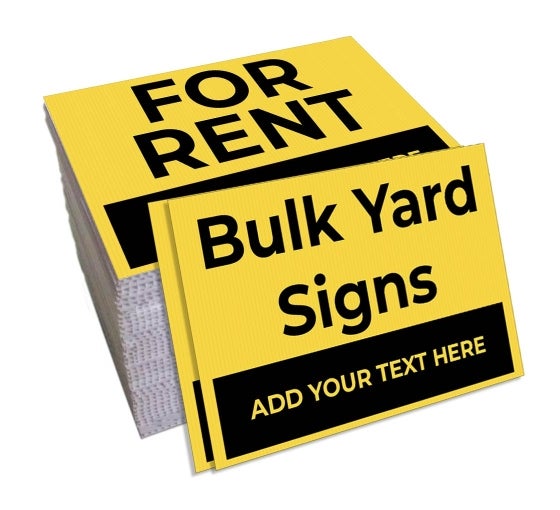 Shop for Custom Bulk Yard Signs & Save up to 20% | BannerBuzz CA