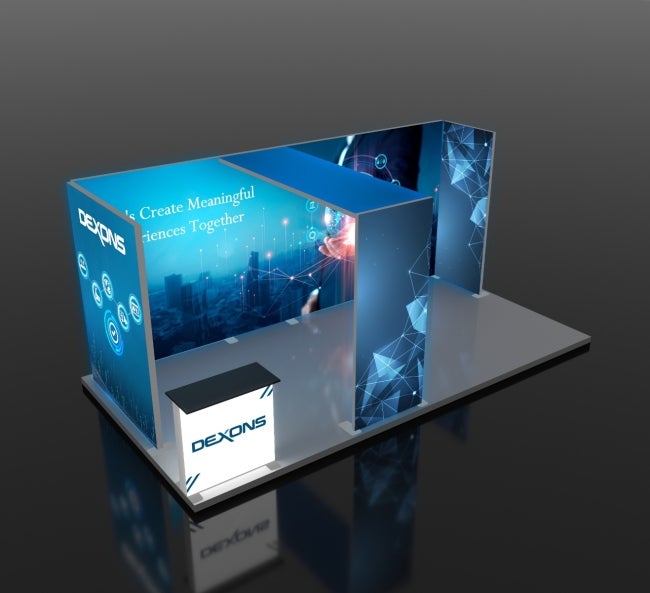 20ft Backlit Trade Show Display - Design 3 Online | 20ft Backlit Trade ...